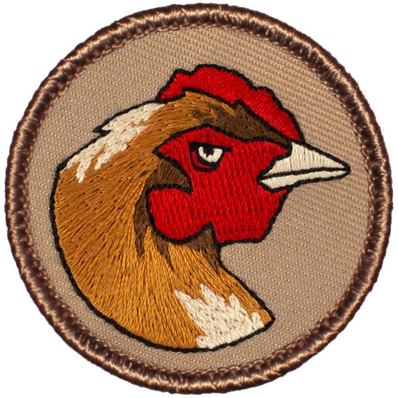 Hen Patch 043 2 Inch Diameter Embroidered Patch | Etsy