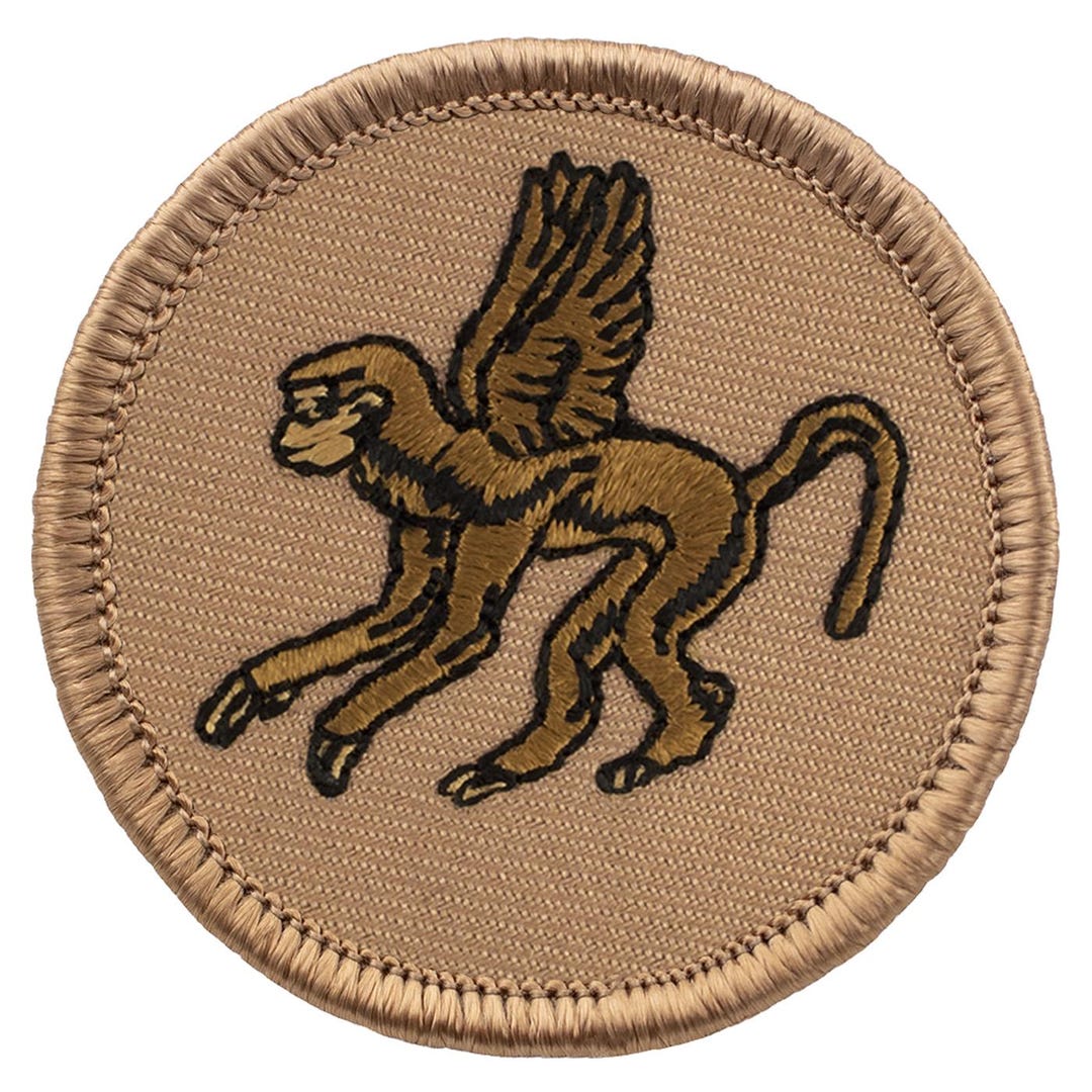 Flying Monkey (038) Patch - 2 Inch Diameter Embroidered Patch - Etsy