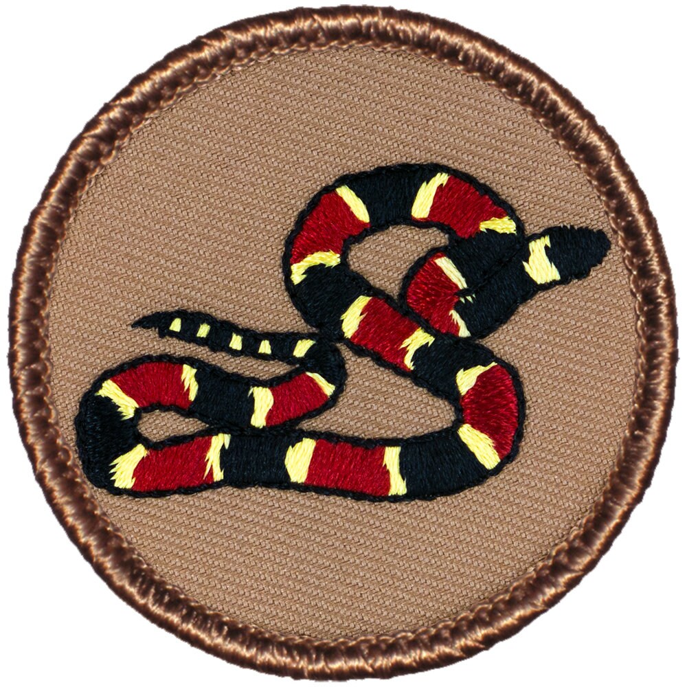 Coral Snake Patch 124 2 Inch Diameter Embroidered Patch | Etsy