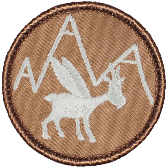 Flying Mountain Goat Patch D55 2 Inch Diameter Embroidered - Etsy