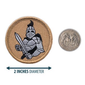 Black Knight Patch – 2 Inch Diameter Embroidered Patch - Etsy
