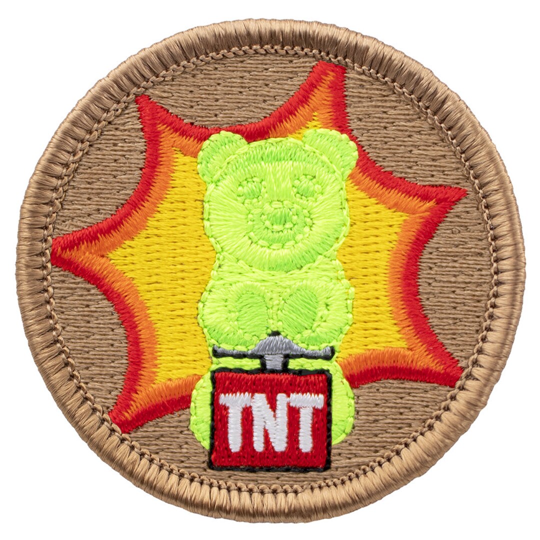 Exploding Gummy Bear - 2 Inch Diameter Embroidered Patch - Etsy