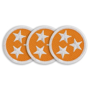 Orange Tennessee Tristar 2 Inch Diameter Embroidered Patch - Etsy