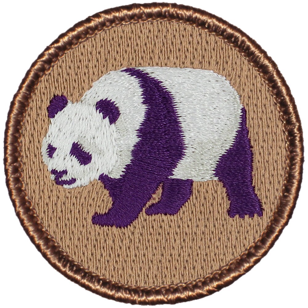 Purple Panda Patch 2 Inch Diameter Embroidered Patch - Etsy