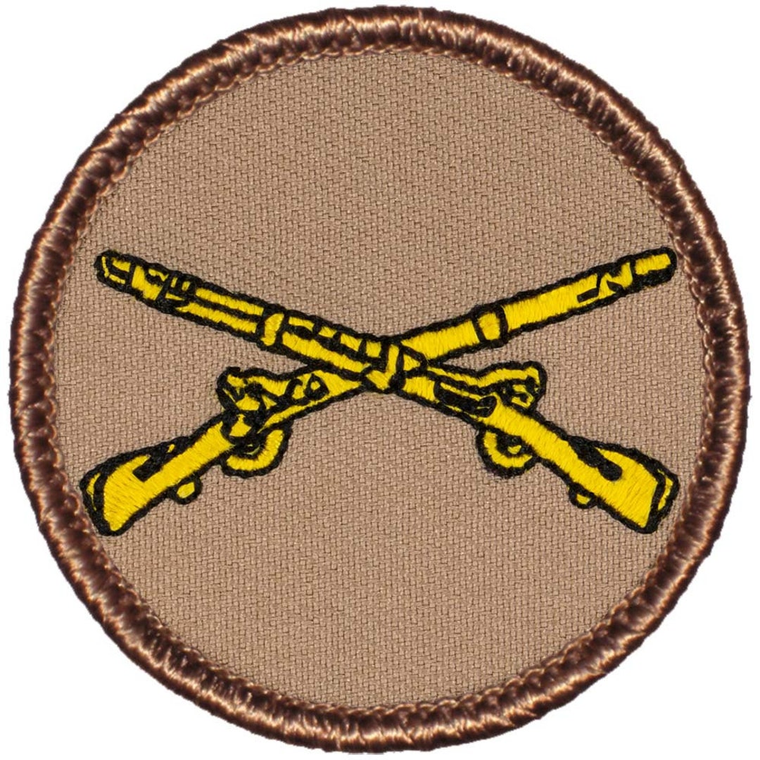 Gold Crossed Muskets Patch - 2 Inch Diameter Embroidered Patch - Etsy