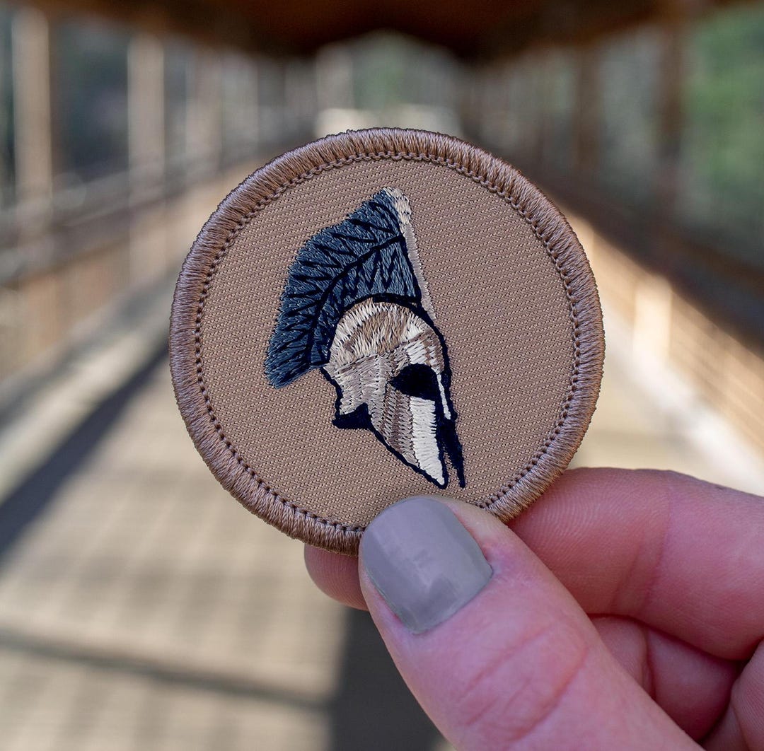 Spartan Helmet Patch (088) – 2 Inch Diameter Embroidered Patch - Etsy