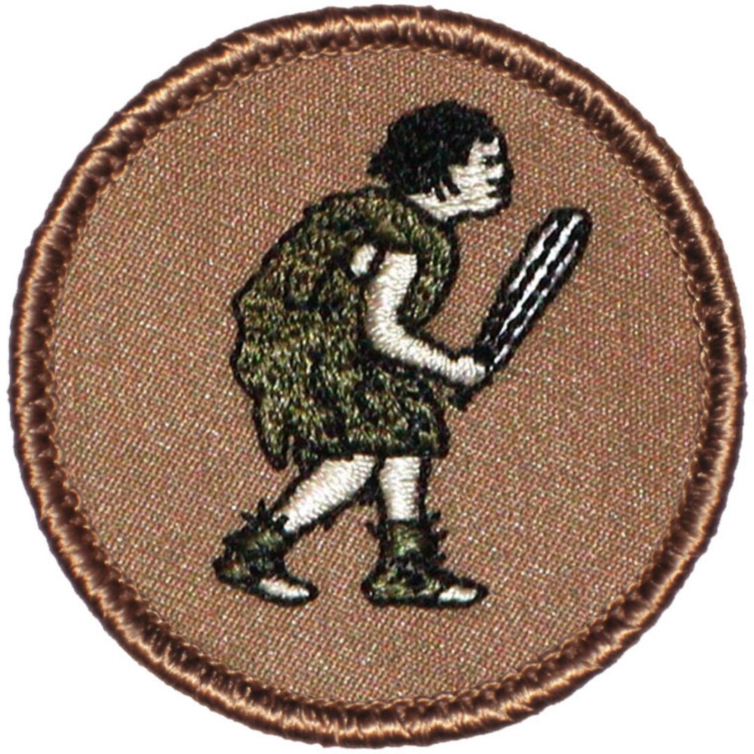 Caveman Patch 2 Inch Diameter Embroidered Patch - Etsy