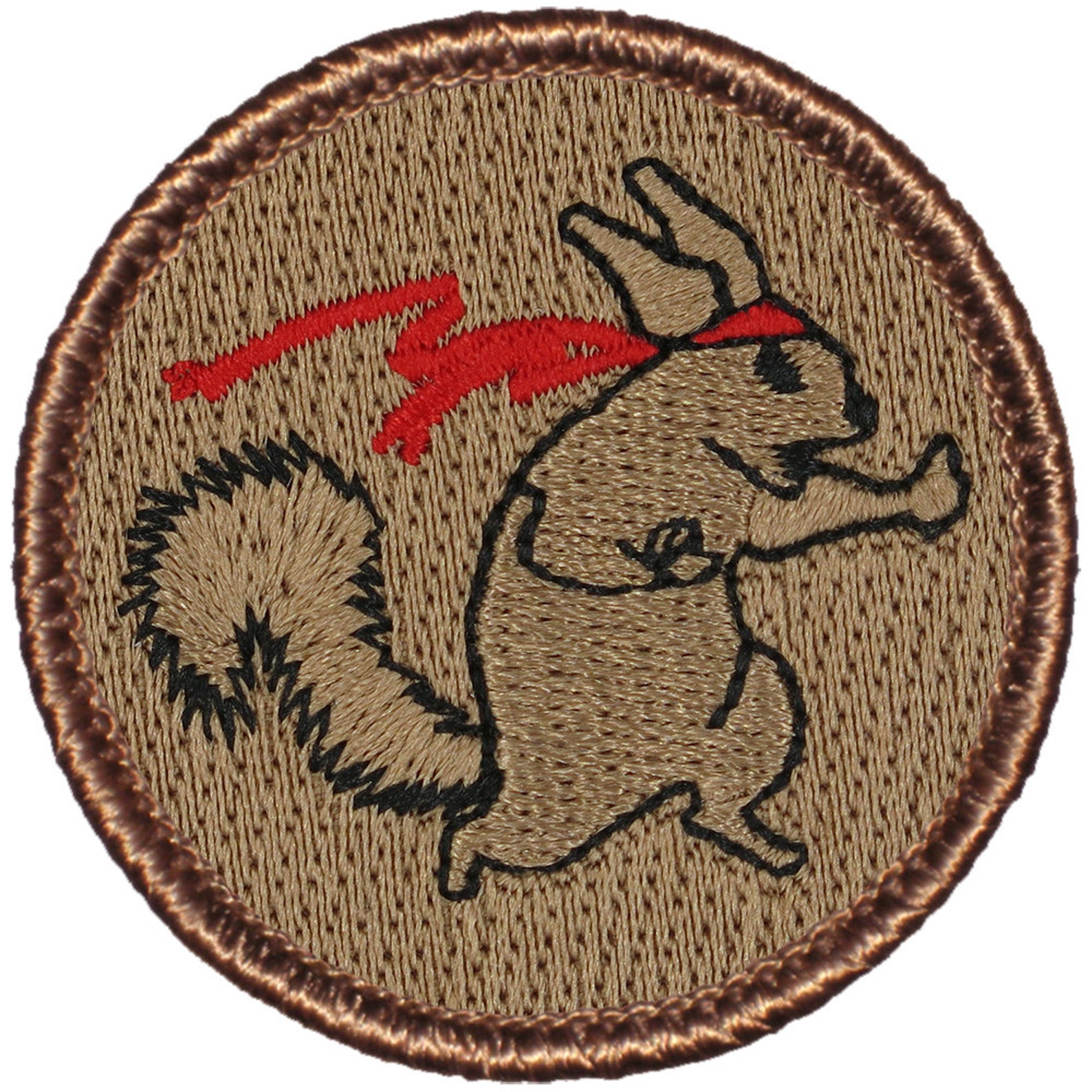 Ninja Squirrel Patch 392 2 Inch Diameter Embroidered Patch - Etsy