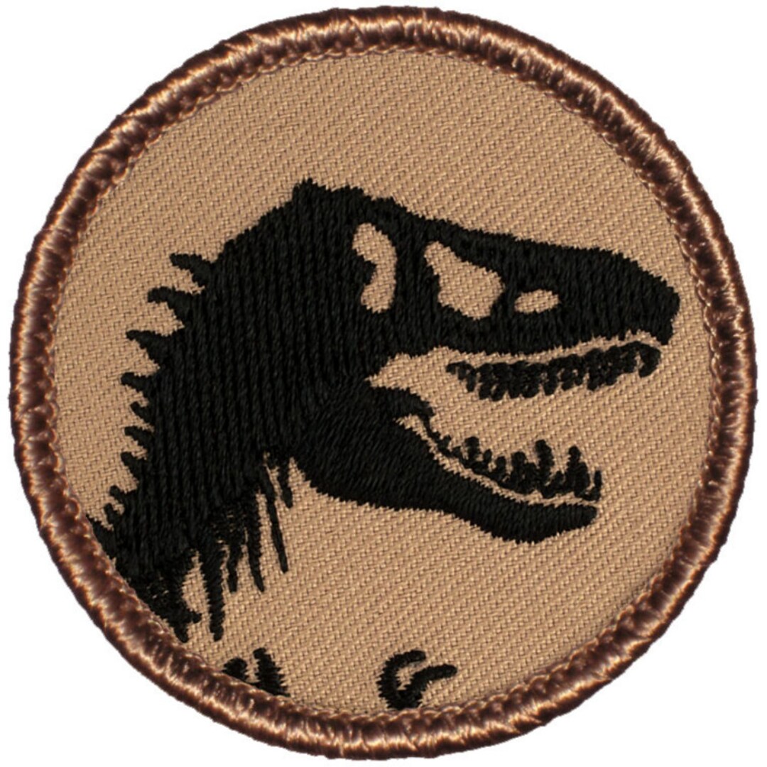 T-rex Patch (192) 2 Inch Diameter Embroidered Patch - Etsy