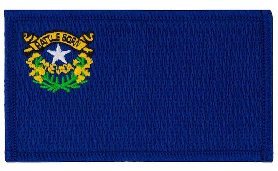 Nevada State Flag Patch Full Color Embroidered Patch 3 - Etsy