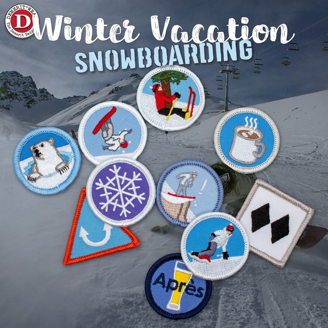 Demerit Badge Winter Vacation Bundles - Spoof Merit Badges for Ski ...