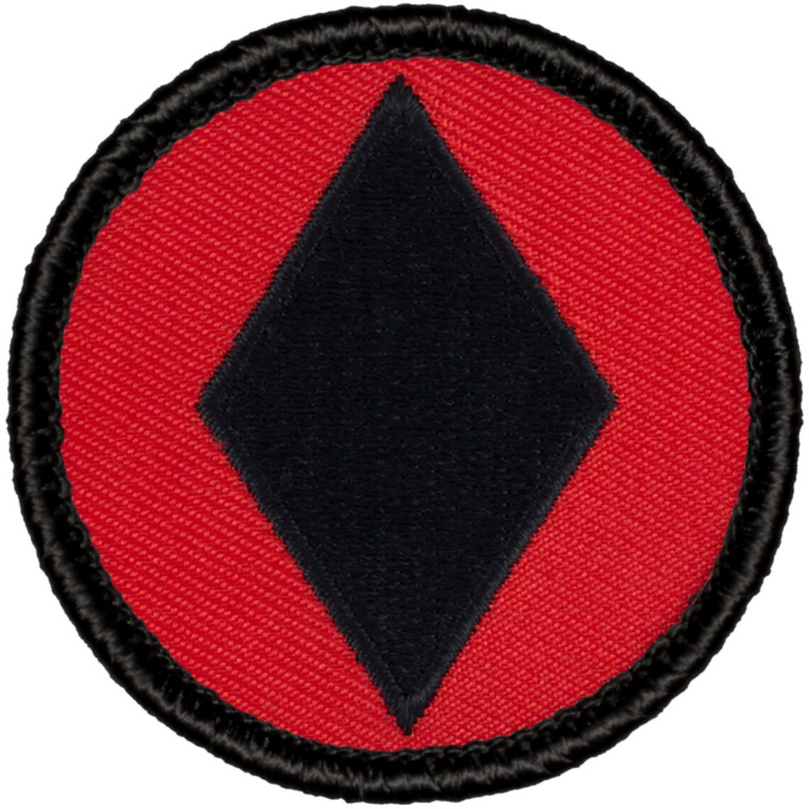 Red & Black Diamond Patch R015 2 Inch Diameter Embroidered - Etsy