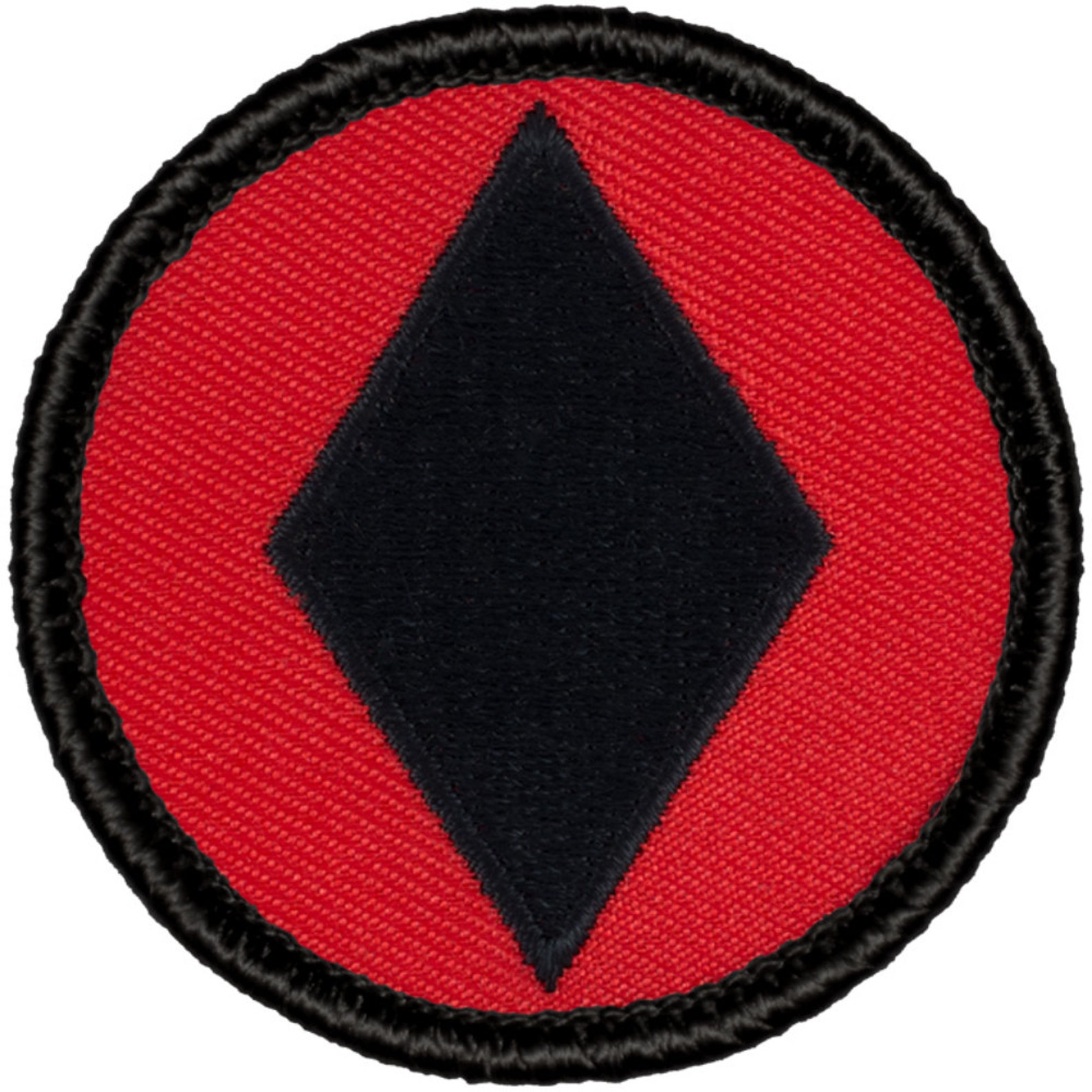 Red & Black Diamond Patch R015 2 Inch Diameter Embroidered - Etsy