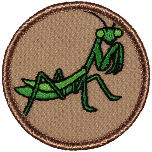 Praying Mantis Patch 2 Inch Diameter Embroidered Patch - Etsy