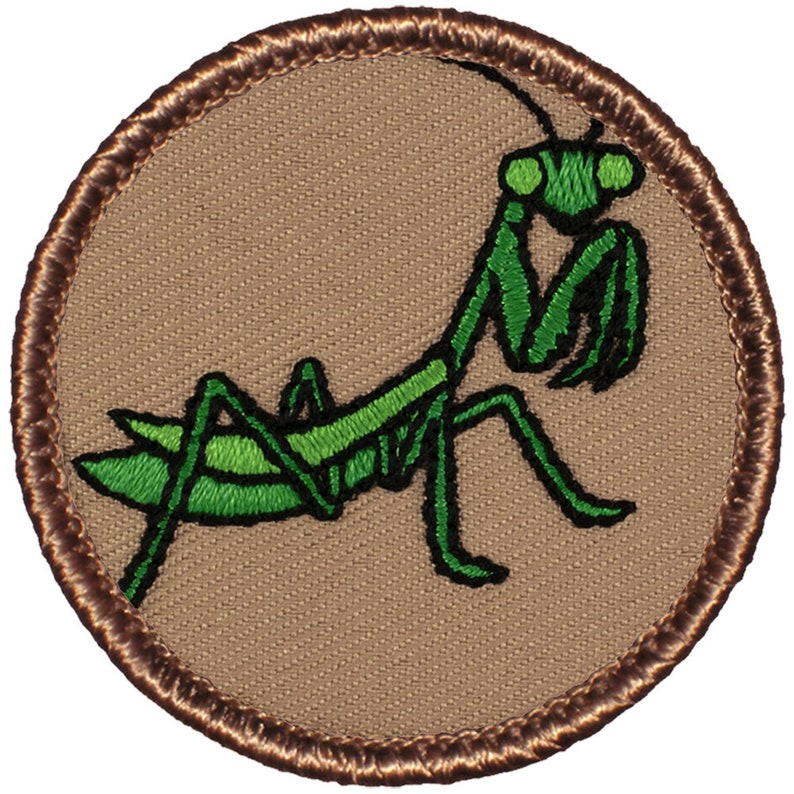Praying Mantis Patch 2 Inch Diameter Embroidered Patch - Etsy