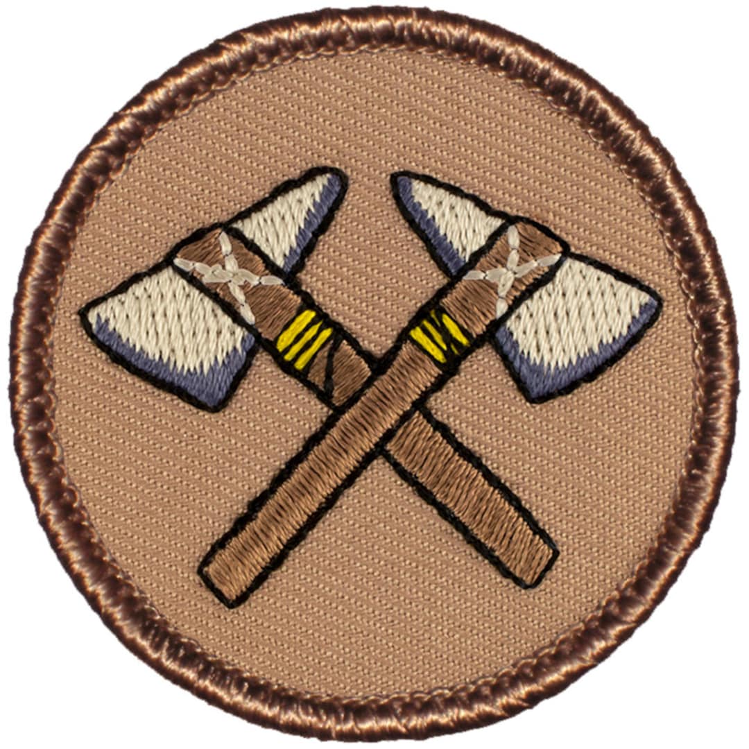 Crossed Tomahawks Patch (450) 2 Inch Diameter Embroidered Patch - Etsy