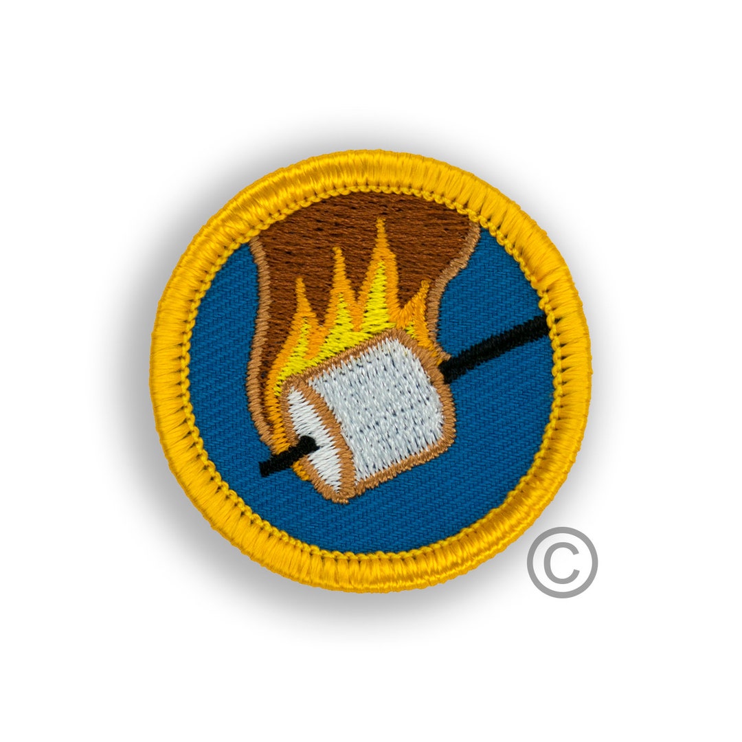 Marshmallow Murder Demerit Badge 1.5 Diameter Embroidered Patch - Etsy