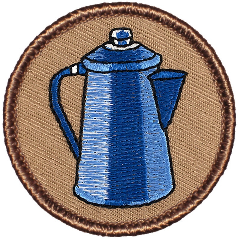 Coffee Pot Patch 2 Inch Diameter Embroidered Patch - Etsy