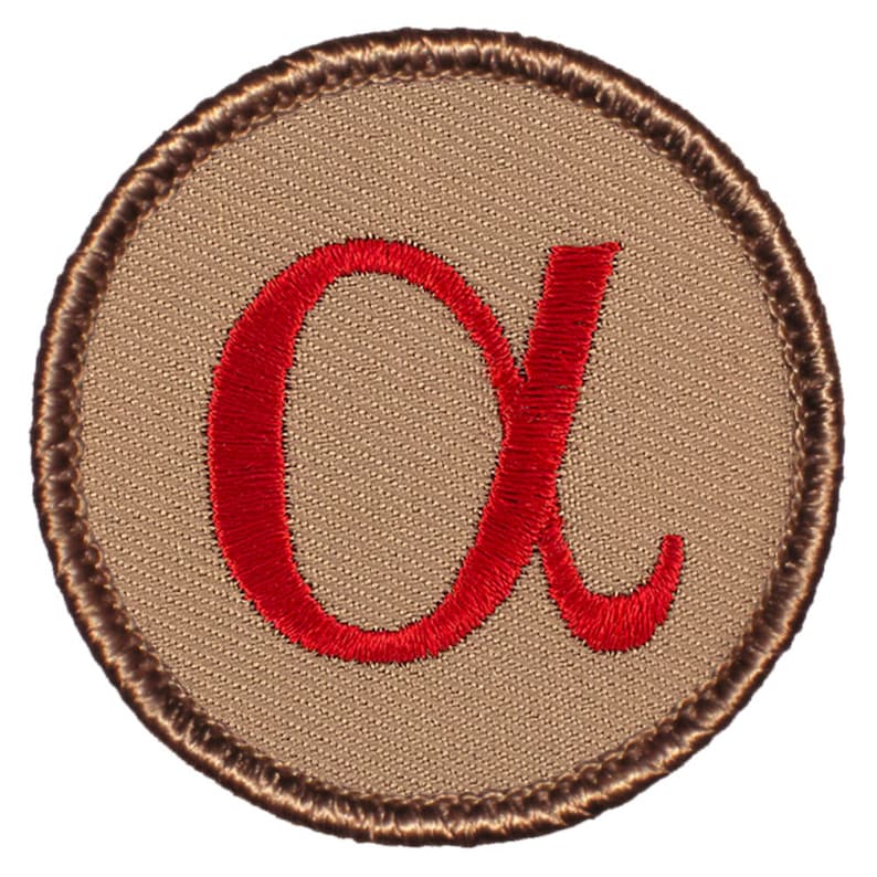Alpha Patch 2 Inch Diameter Embroidered Patch - Etsy