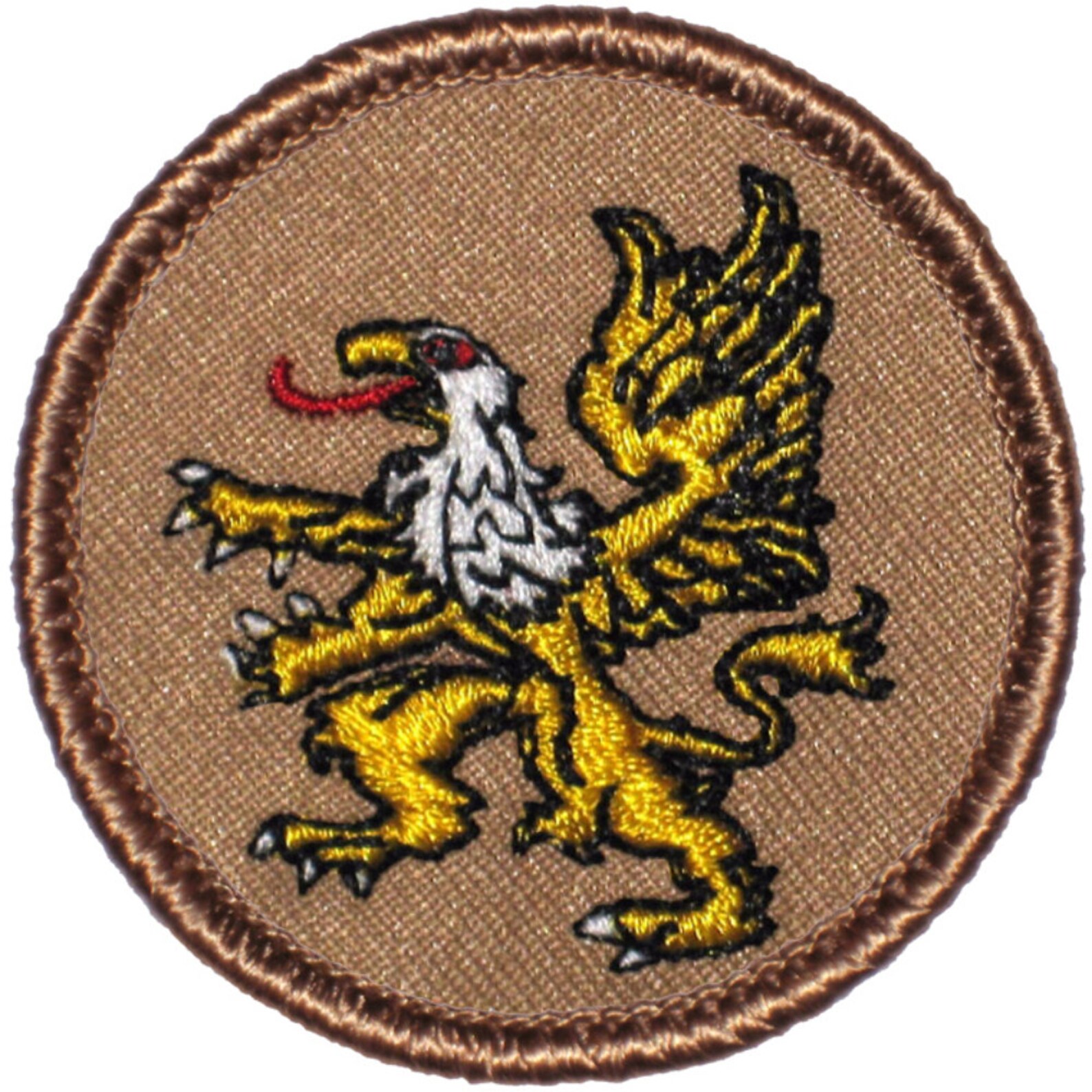 Golden Griffin Patch 332 2 Inch Diameter Embroidered Patch | Etsy