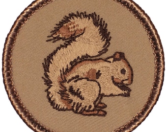 Ninja Squirrel Patch 392 2 Inch Diameter Embroidered Patch | Etsy