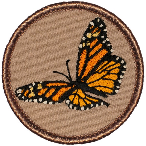 Monarch Butterfly Patch 2 Inch Diameter Embroidered Patch - Etsy