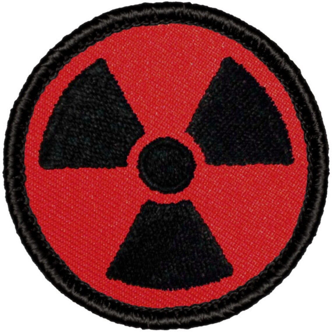 Red & Black Nuclear Patch 276R 2 Inch Diameter Embroidered | Etsy
