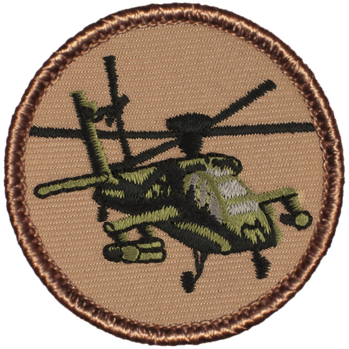 Apache Helicopter Patch 2 Inch Diameter Embroidered Patch - Etsy