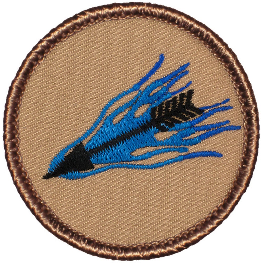 Blue Flaming Arrow Patch 2 Inch Diameter Embroidered Patch | Etsy