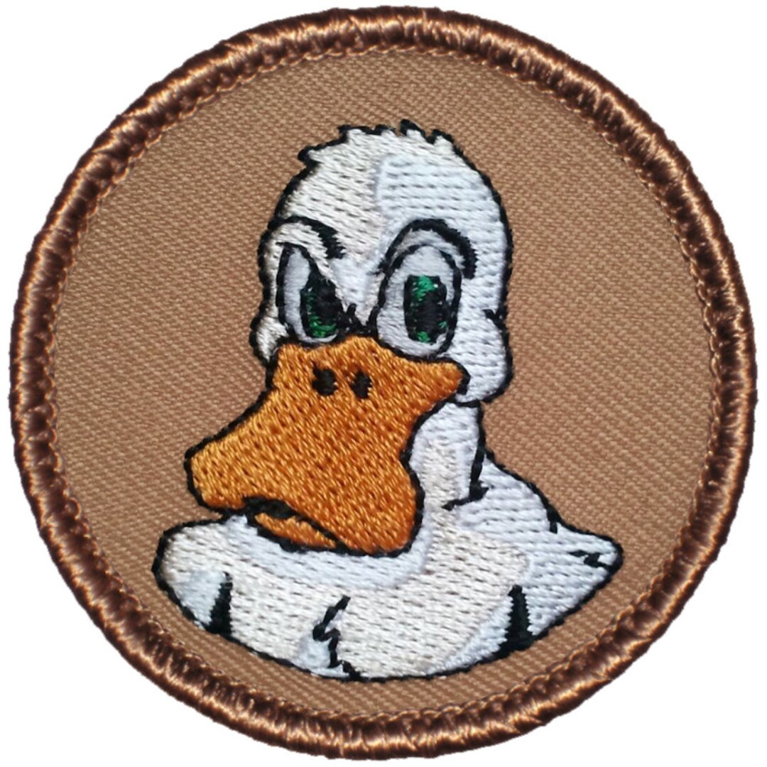 Angry Duck Patch - 2 Inch Diameter Embroidered Patch - Etsy