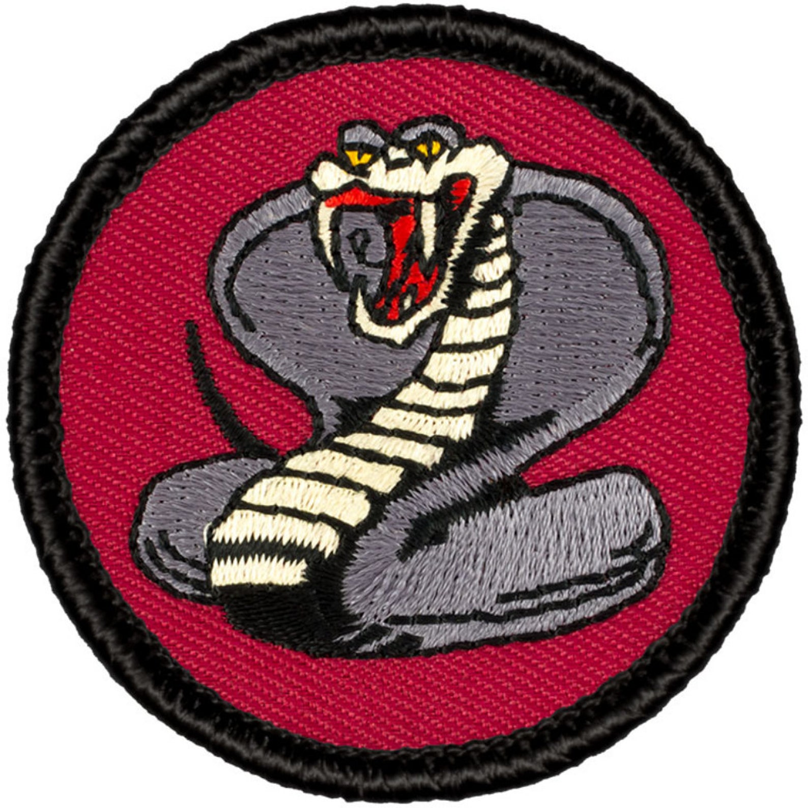 Maroon Cobra Patch 067B 2 Inch Diameter Embroidered Patch - Etsy