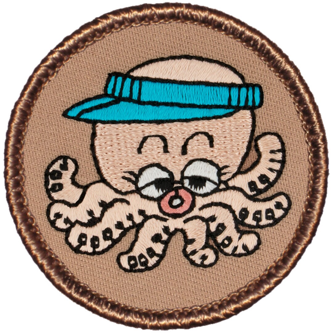 Cartoon Octopus Patch 2 Inch Diameter Embroidered Patch - Etsy