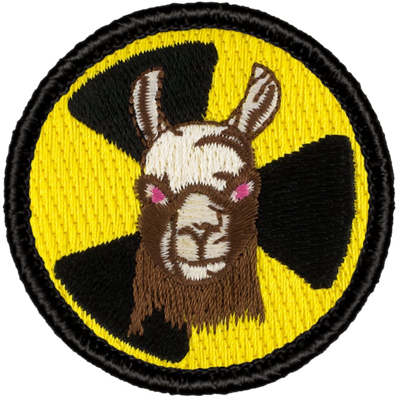 Nuclear Llama Patch 465 2 Inch Diameter Embroidered Patch - Etsy