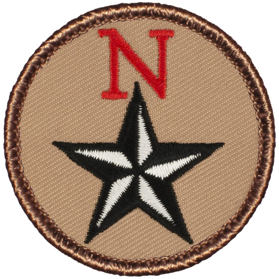 North Star Patch - 2 Inch Diameter Embroidered Patch - Etsy