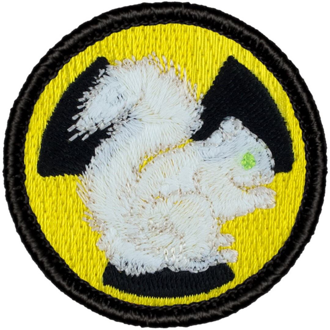 Glowing Nuclear Squirrel Patch (422GL) 2 Inch Diameter Embroidered Patch - Etsy