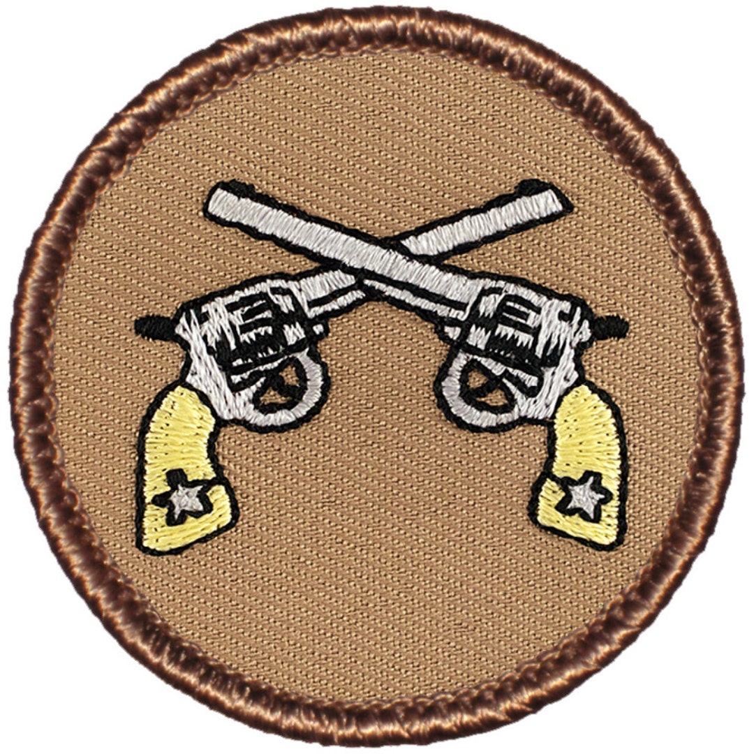 Crossed Guns Patch (370) 2 Inch Diameter Embroidered Patch - Etsy