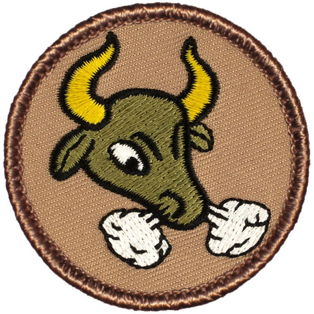 Bull 069 Patch 2 Inch Diameter Embroidered Patch - Etsy