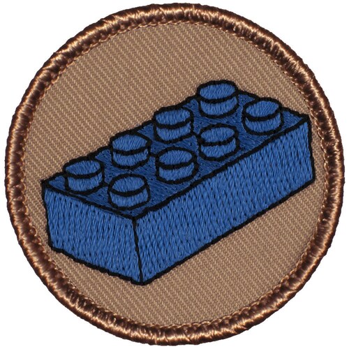 Blue Toy Block Patch 2 Inch Diameter Embroidered Patch - Etsy
