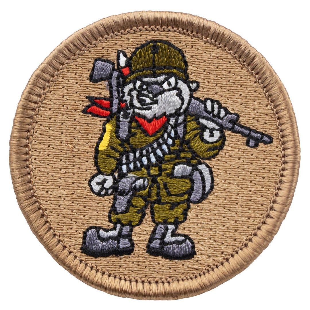 Combat Wombat Patch - 2 Inch Diameter Embroidered Patch - Etsy