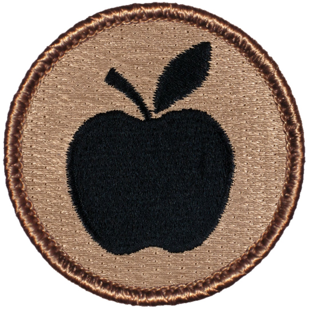 Apple Patch - 2 Inch Diameter Embroidered Patch - Etsy