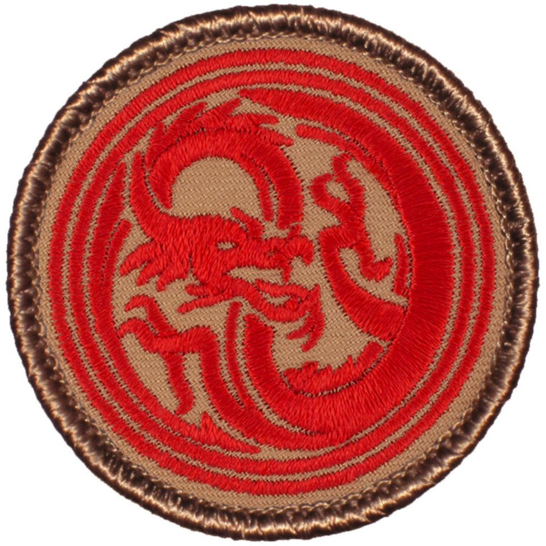 Red Chinese Dragon Patch (554A) 2 Inch Diameter Embroidered Patch - Etsy