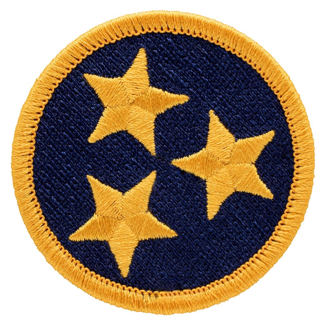 Navy & Gold Tennessee Tristar 2 Inch Diameter Embroidered Patch - Etsy