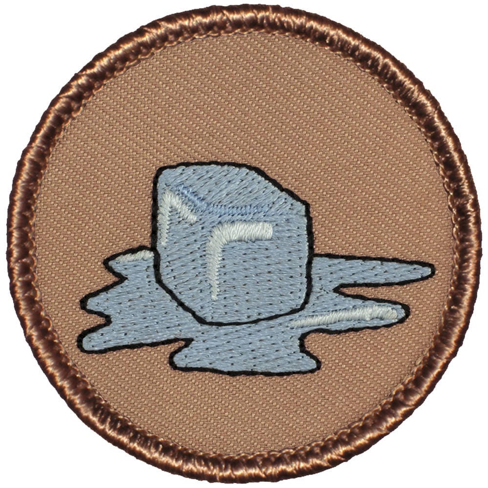 Melting Ice Cube Patch F54 2 Inch Diameter Embroidered Patch | Etsy