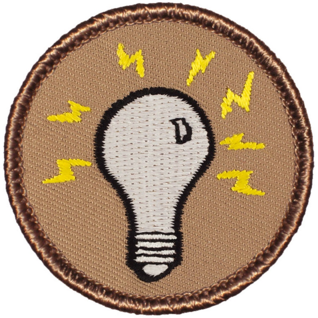 Lightbulb Patch 278 2 Inch Diameter Embroidered Patch - Etsy