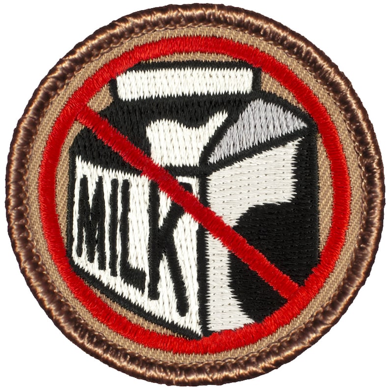 No Milk Patch (764) 2 Inch Diameter Embroidered Patch - Etsy