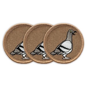 Pigeon Patch - 2 Inch Diameter Embroidered Patch - Etsy