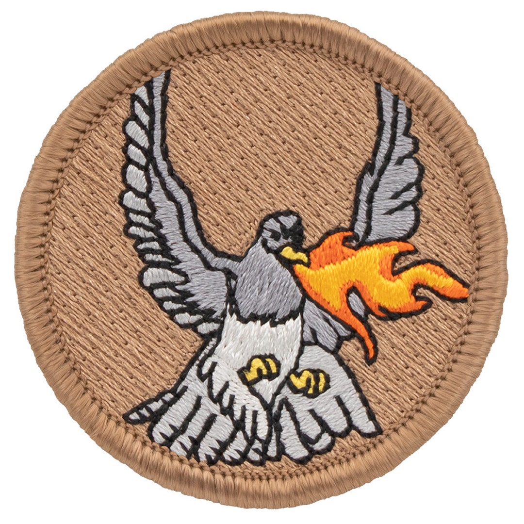 Flame-breathing Pigeon Patch – 2 Inch Diameter Embroidered Patch - Etsy