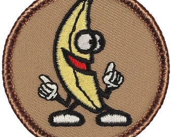 Flying Banana Patch 2 Inch Diameter Embroidered Patch | Etsy