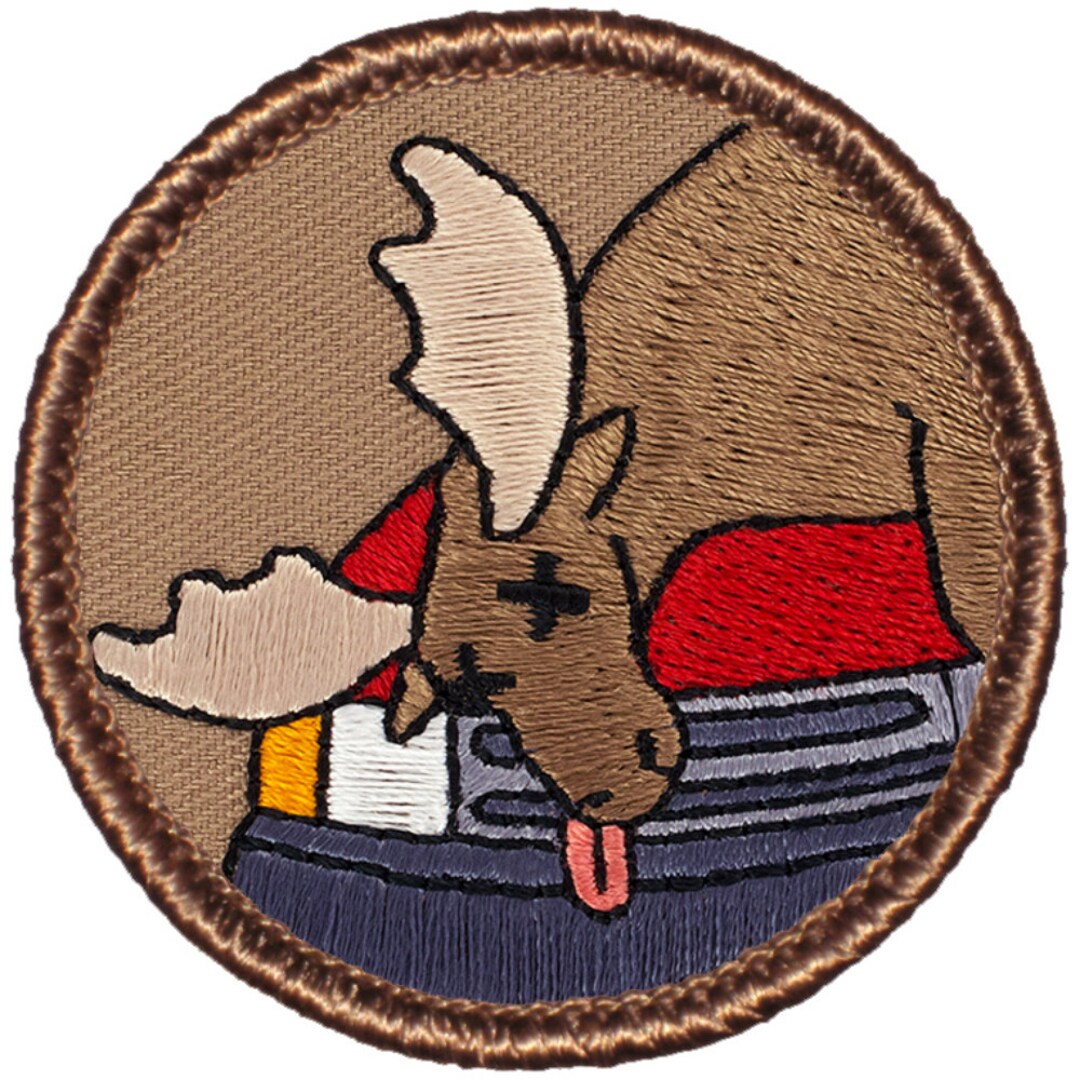 Dead Moose Patch (356) 2 Inch Diameter Embroidered Patch - Etsy
