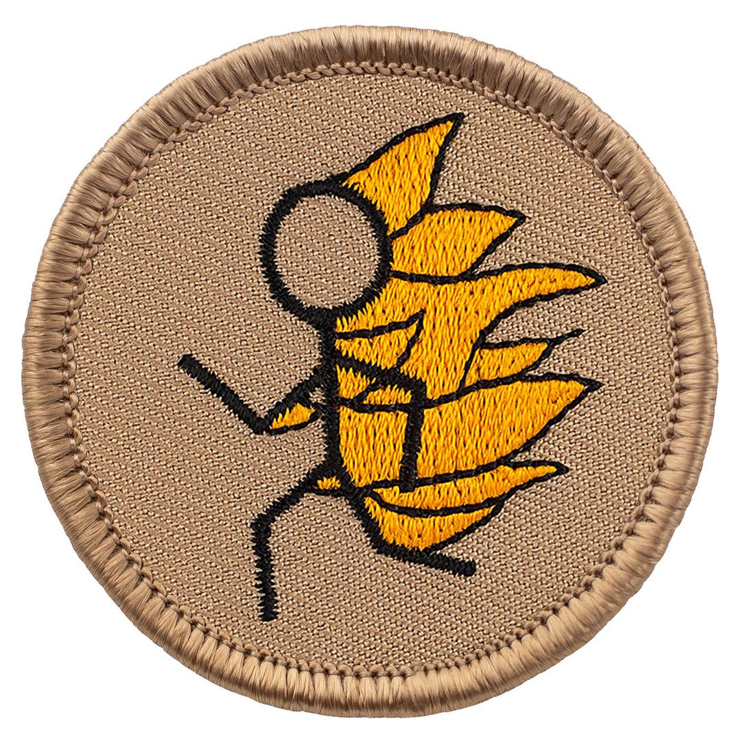 Flaming Stickman Patch – 2 Inch Diameter Embroidered Patch - Etsy